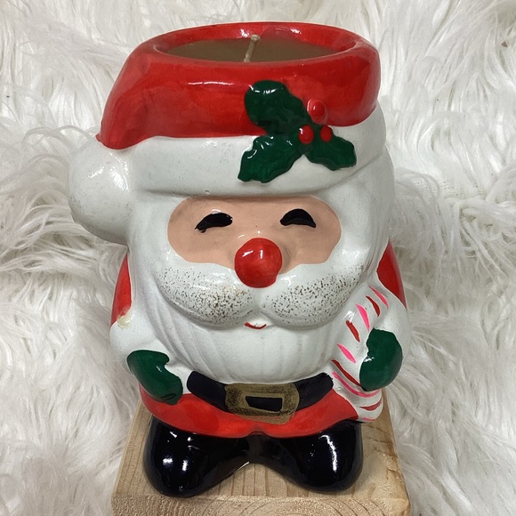 Holiday | Vintage Santa Ceramic Tealight Candle Holder Made In Japan ...